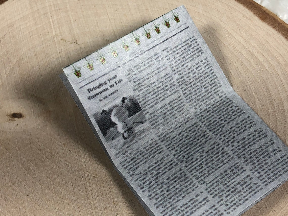 Miniature North Pole News Newspaper W/ Readable Headlines | Etsy