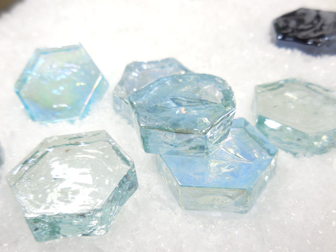 6 PC Miniature Hexagon Ice Cubes, Assorted Colors Christmas Fairy ...
