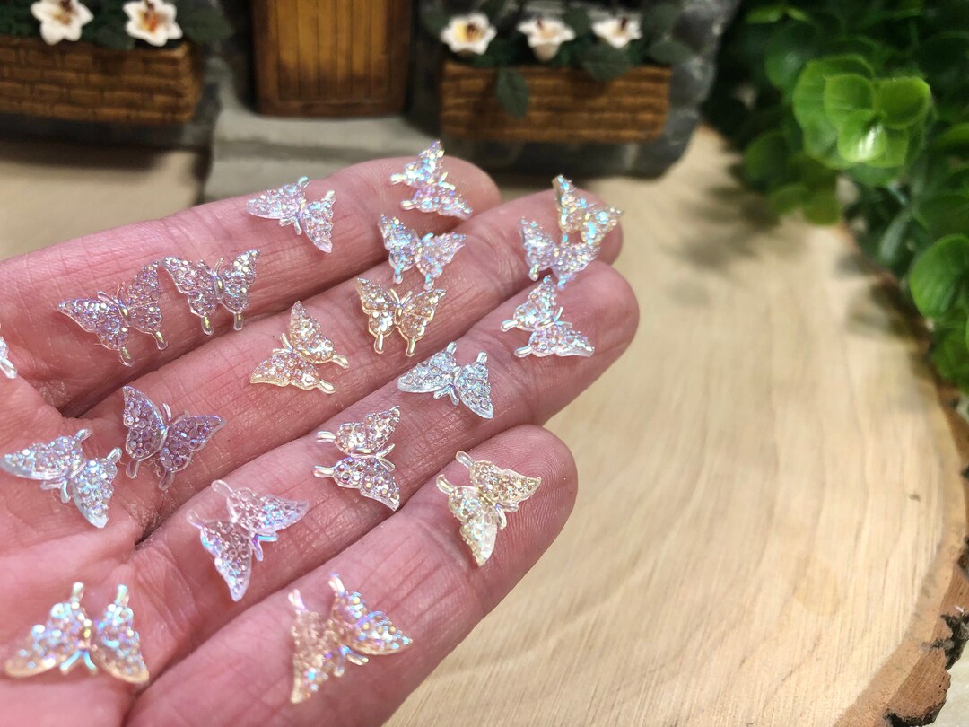 8mm Iridescent Miniature Butterflies ~ Kawaii Fairy Garden Terrarium ...
