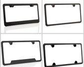 Powder Coated Matt Black Stainless Steel License Plate Frame | Etsy