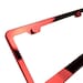 Powder Coated Red Stainless Steel License Plate Frame W/ Red Screw Caps ...