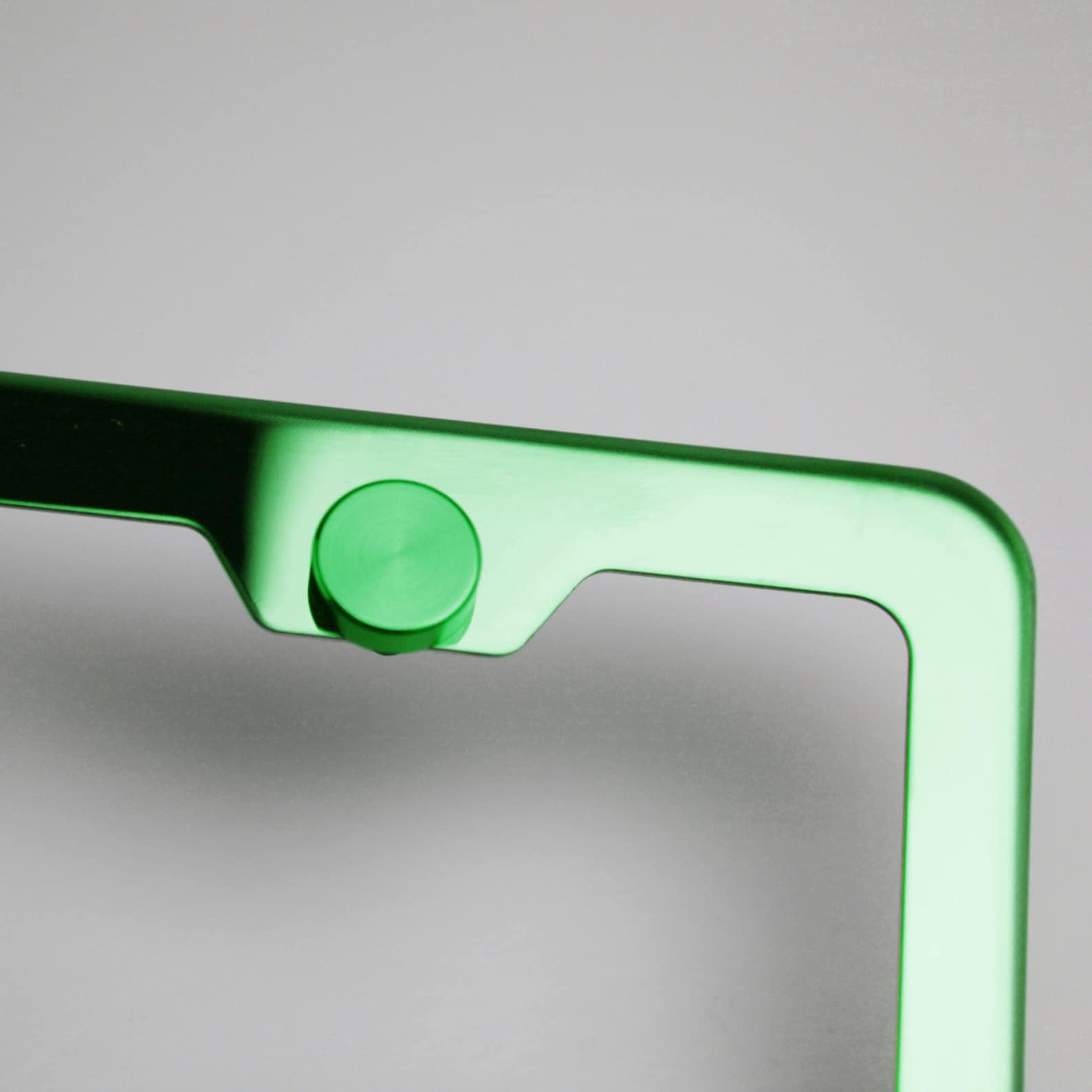 Electroplating Green Glossy Stainless Steel License Plate Frame W ...