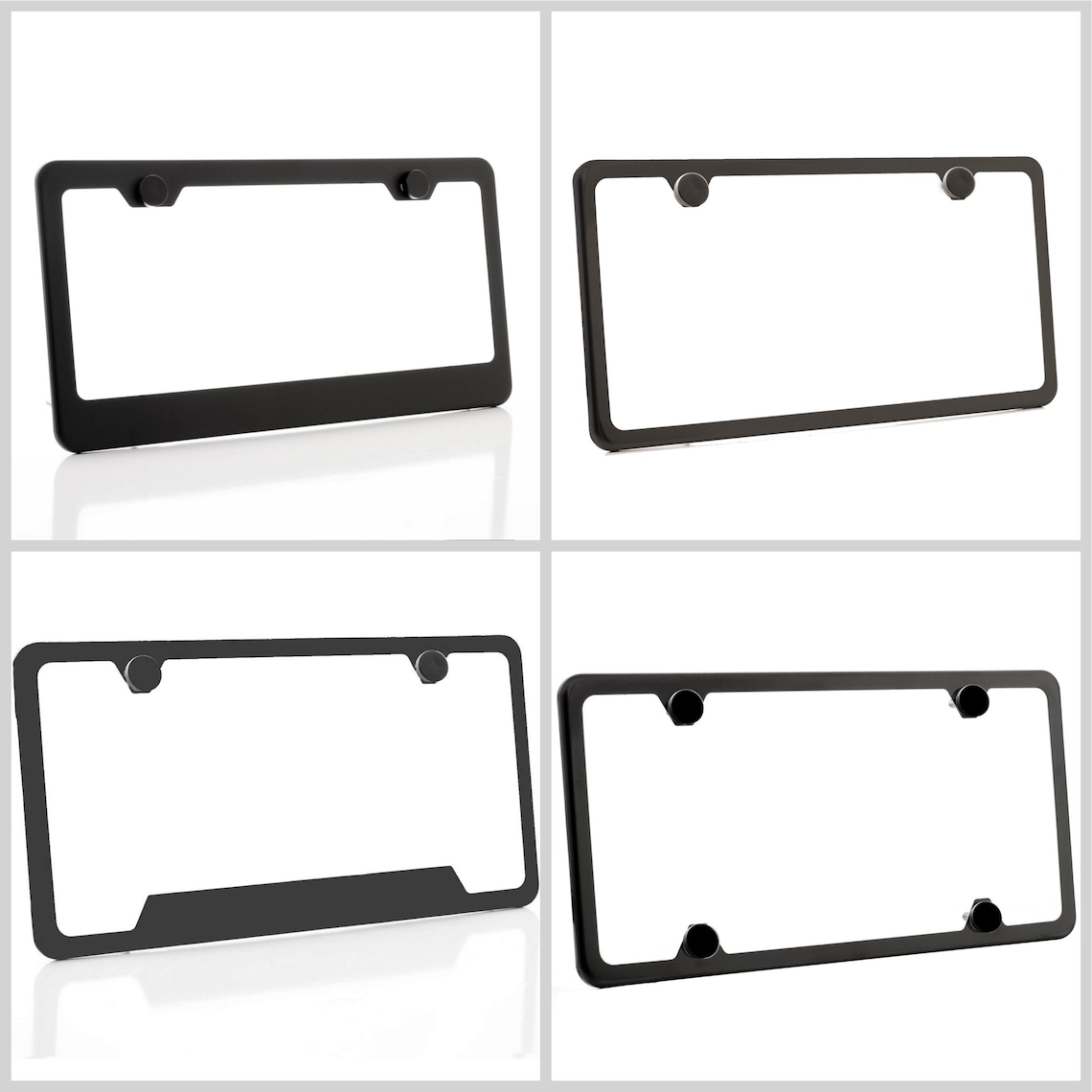 Powder Coated Matt Black Stainless Steel License Plate Frame - Etsy