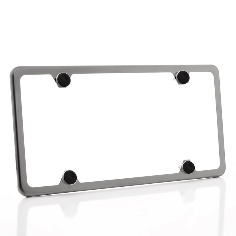 Electroplating Gun Metal Glossy Stainless Steel License Plate | Etsy