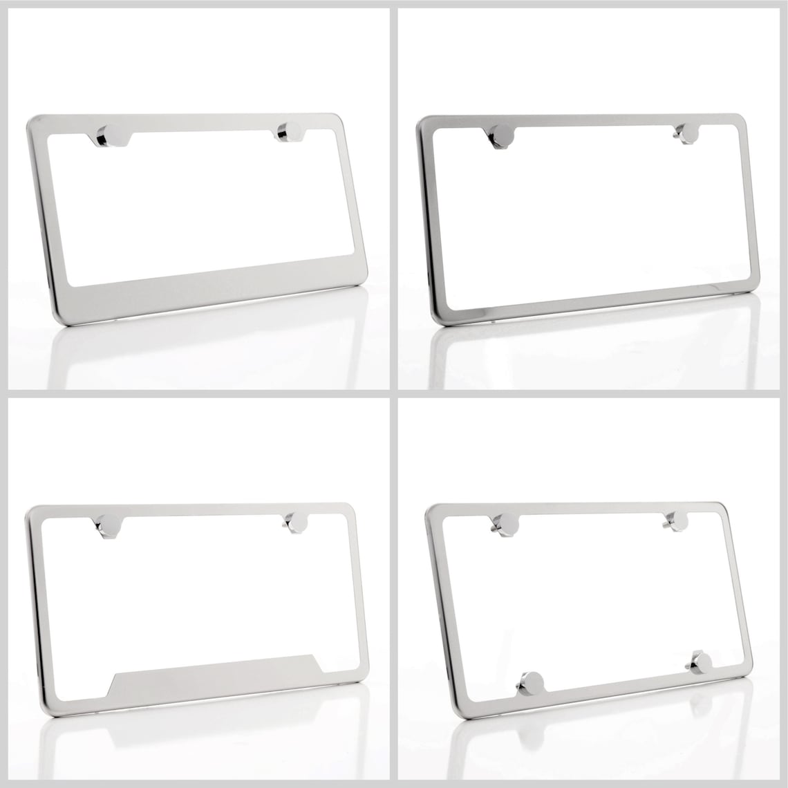 Mirror Finished Stainless Steel License Plate Frame W/ Chrome - Etsy