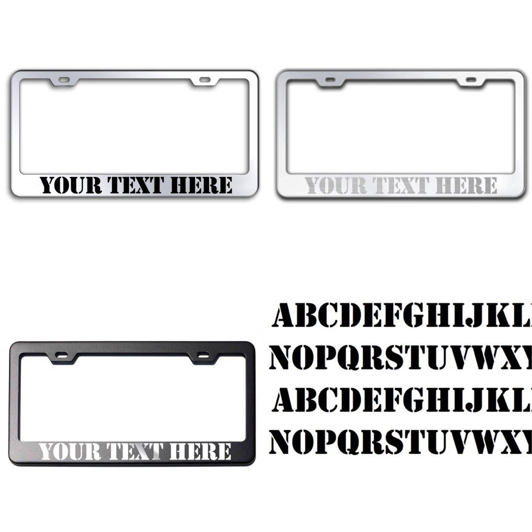 Custom PERSONALIZE (stencil Font) Laser Engraved Text on 100% Stainless ...