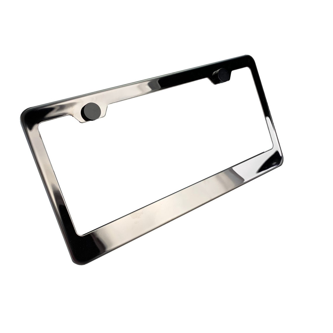 Electroplating Gun Metal Glossy Stainless Steel License Plate Frame W ...