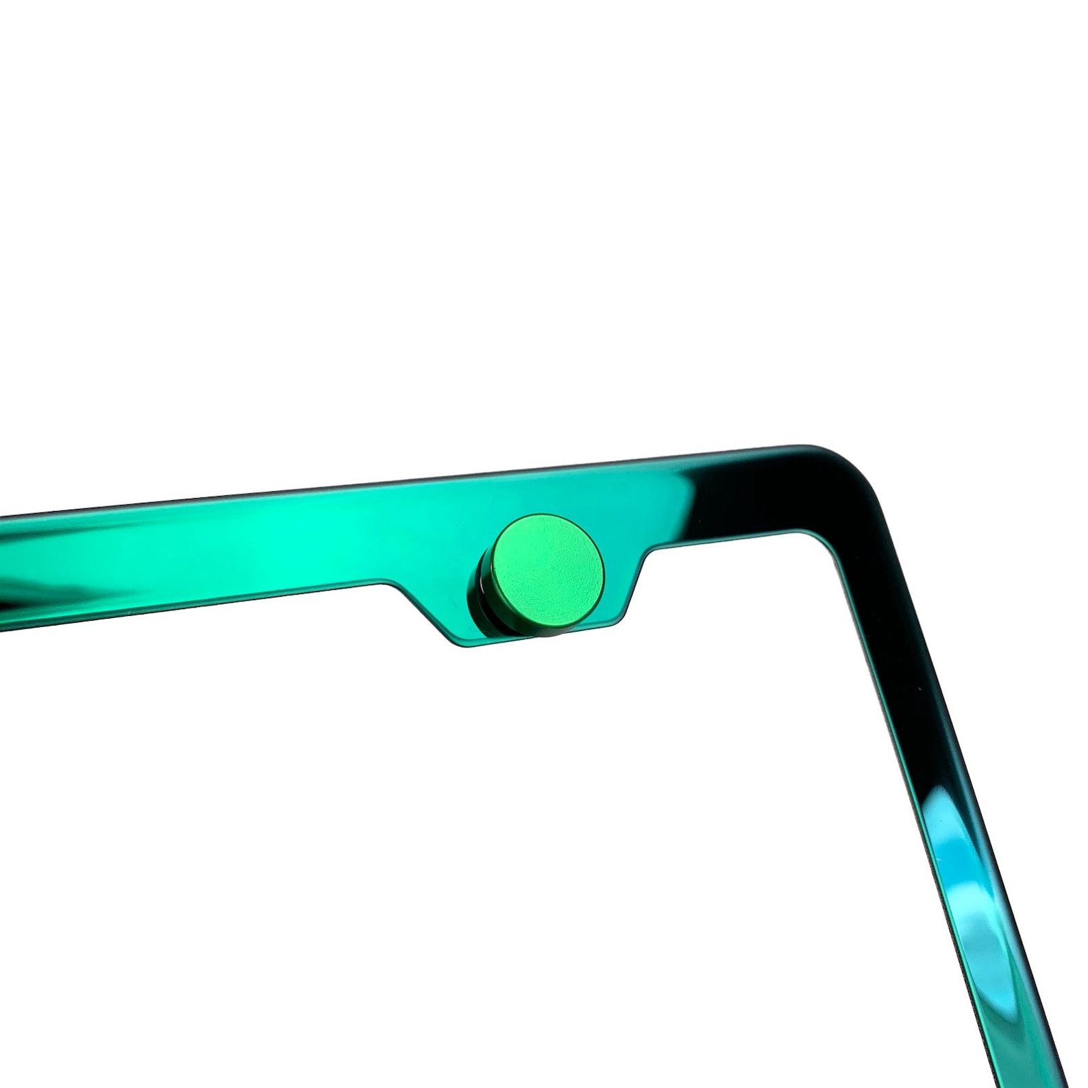 Electroplating Green Glossy Stainless Steel License Plate Frame W ...