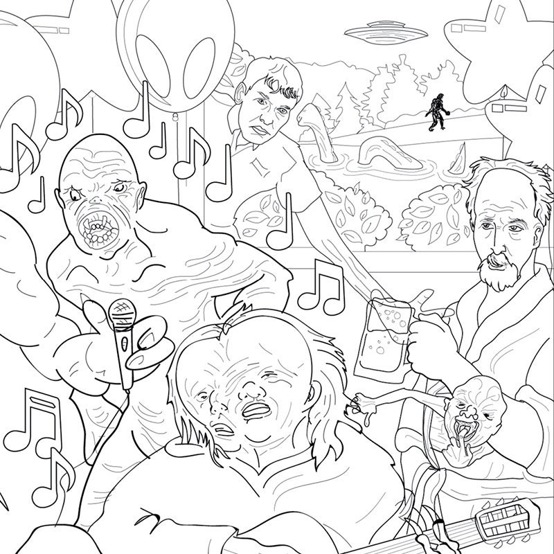 X-files Art Print Adult Coloring Sheet / Xfiles / the X Files/ Mulder ...