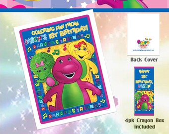 Barney coloring book | Etsy