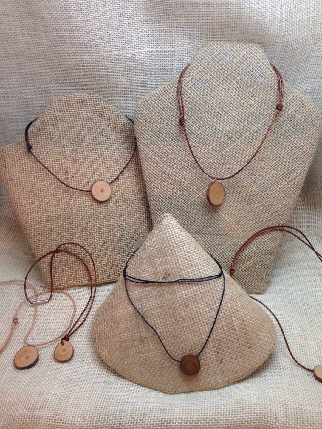 Leather Wood and Cork Diffuser Necklaces - Etsy