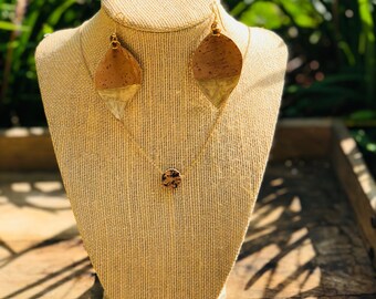 Leather Wood and Cork Diffuser Necklaces | Etsy