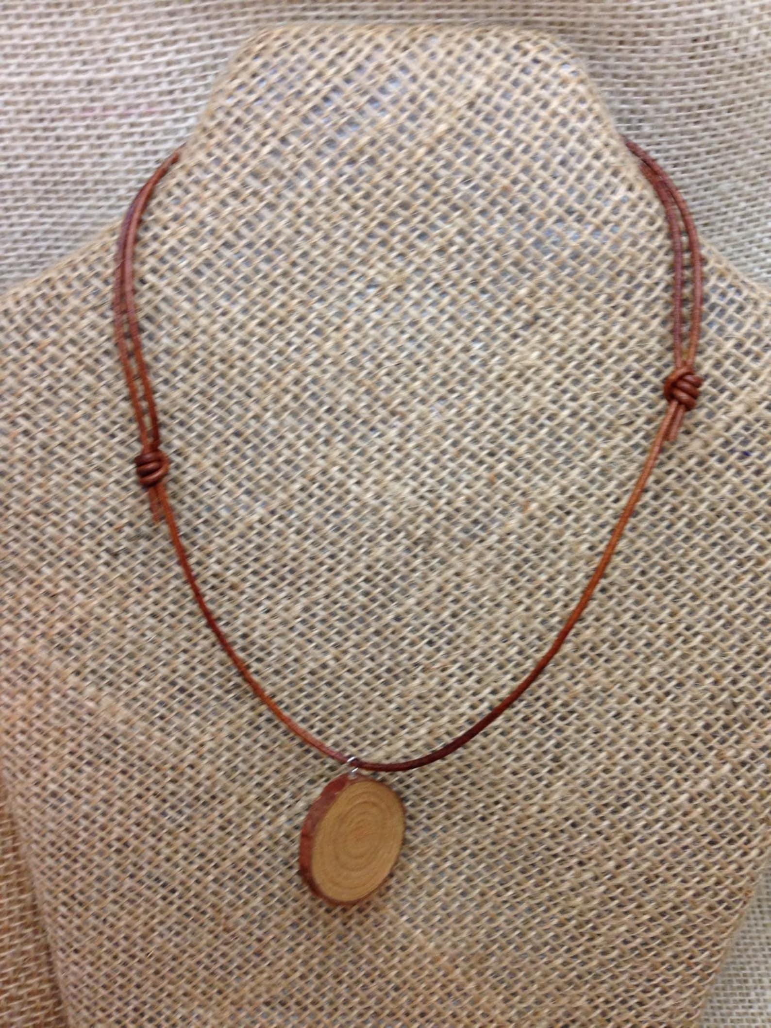 Leather Wood and Cork Diffuser Necklaces - Etsy