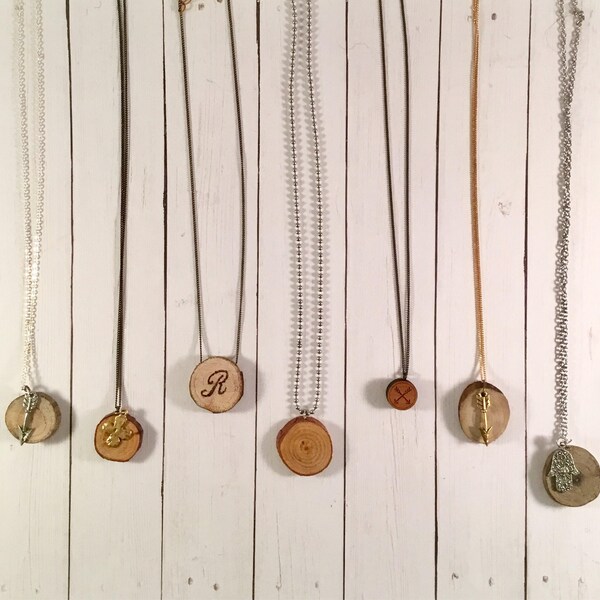 Wood Slice Necklace - Etsy