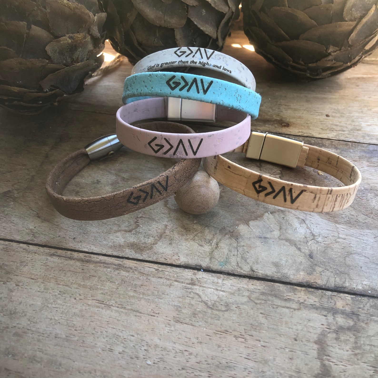 God is Greater Than My Highs and Lows Cork 10mm singles - Etsy