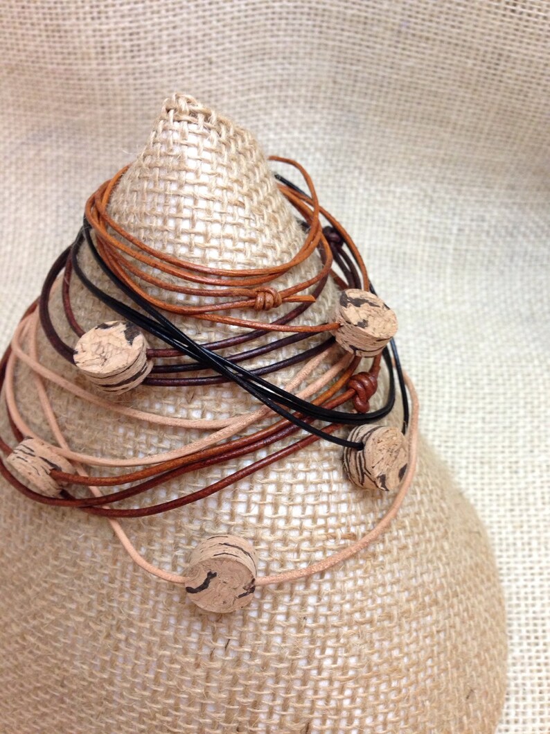 Leather Wood and Cork Diffuser Necklaces - Etsy