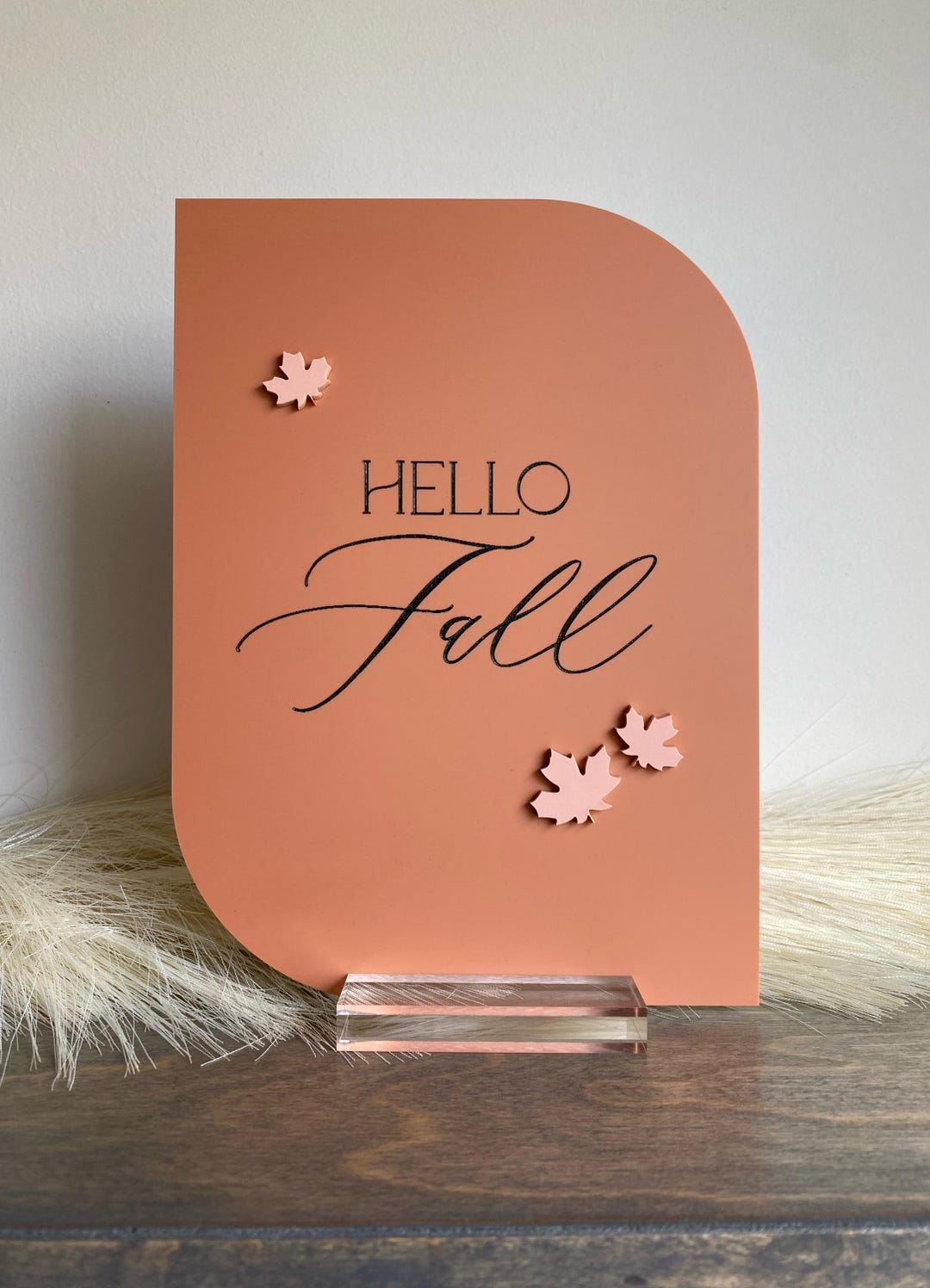 Hello Fall Sign, Modern Sign, Fall Autumn Decor, Fall Autumn Sign ...