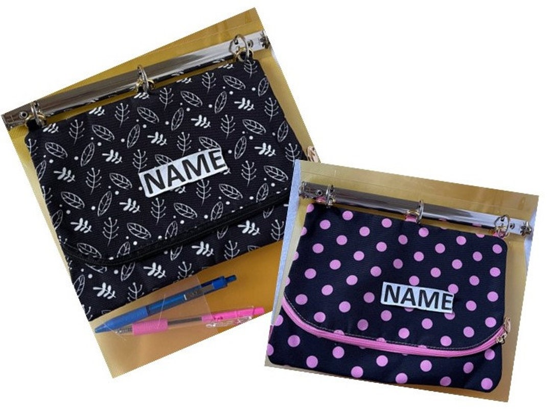 Canvas Binder Pouch/personalized/embroidered/back to School Supply/3 ...