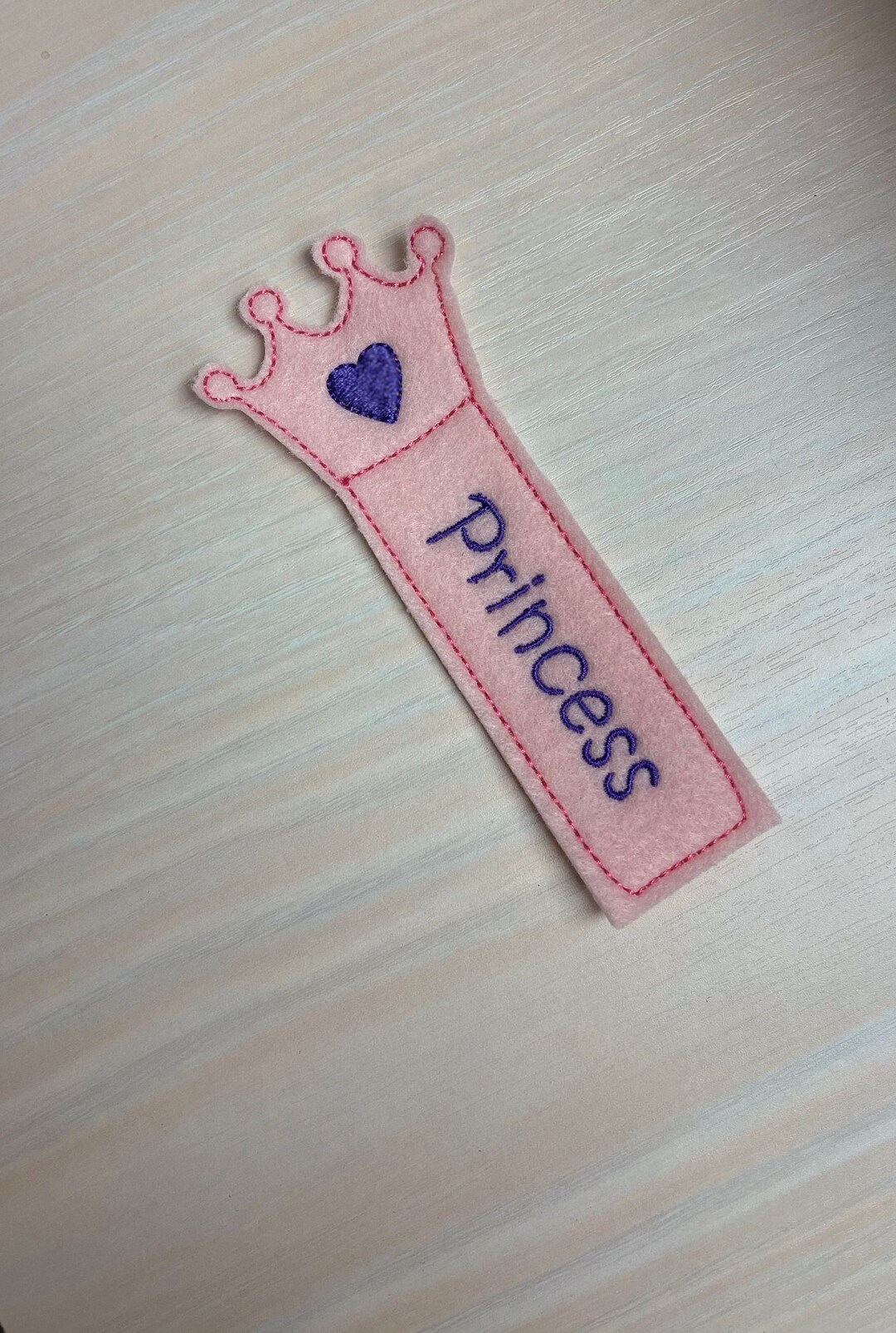 Personalized Princess Crown Bookmark: Embroidered Felt Reading Gift - Etsy