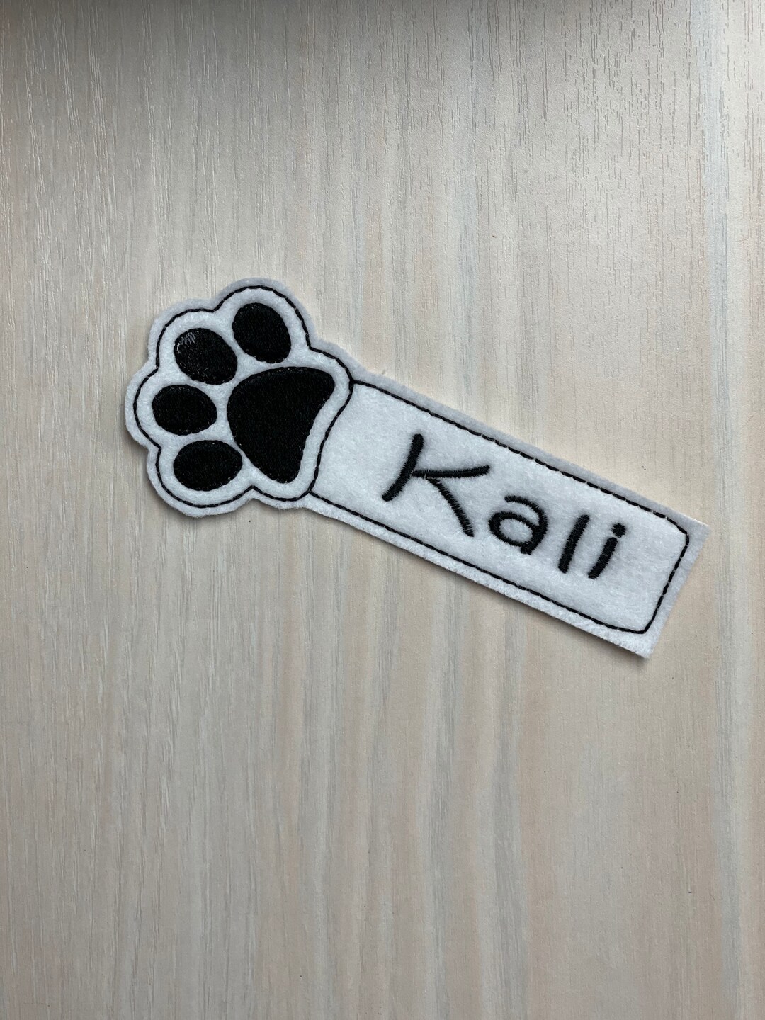 Paw Print Bookmark Personalized/embroidered Felt Bookmark/school ...