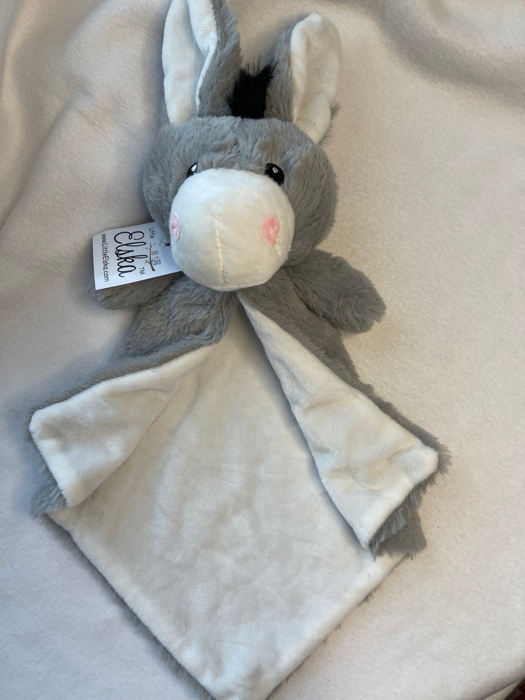 Donkey Personalized Plush Lovey/baby Donkey Security Blanket/"little ...