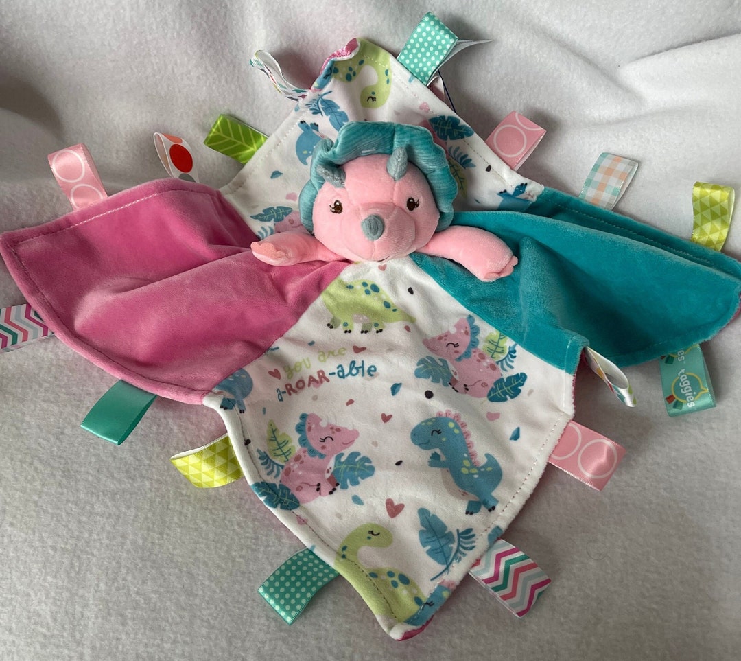 Pink Dino Personalized Plush Baby Lovey/"mary Meyer Baby-taggies"/aroar ...