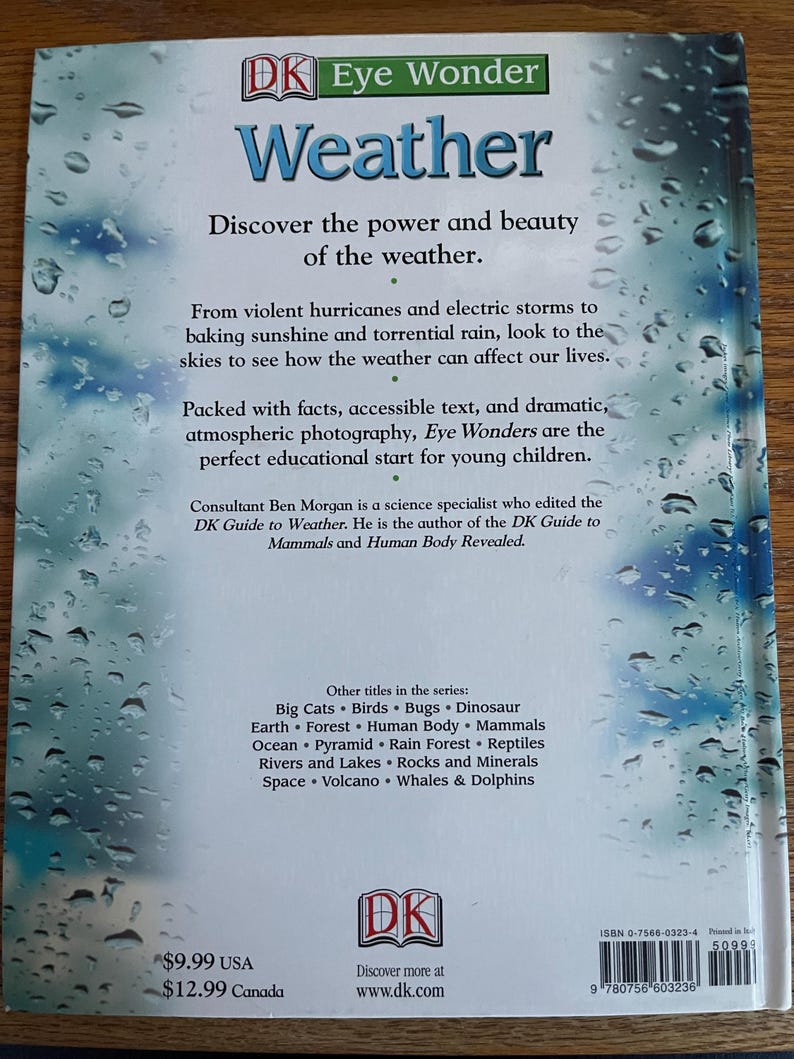 Vintage DK Eye Wonder Weather Book-children's Science/1st American ...