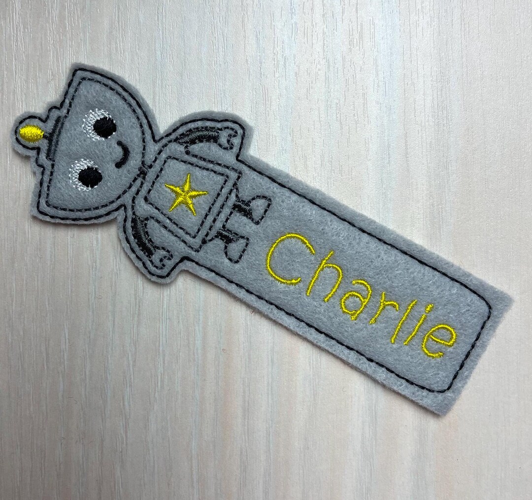 Robot Personalized Bookmark/embroidered Felt Kids Reading Gift - Etsy