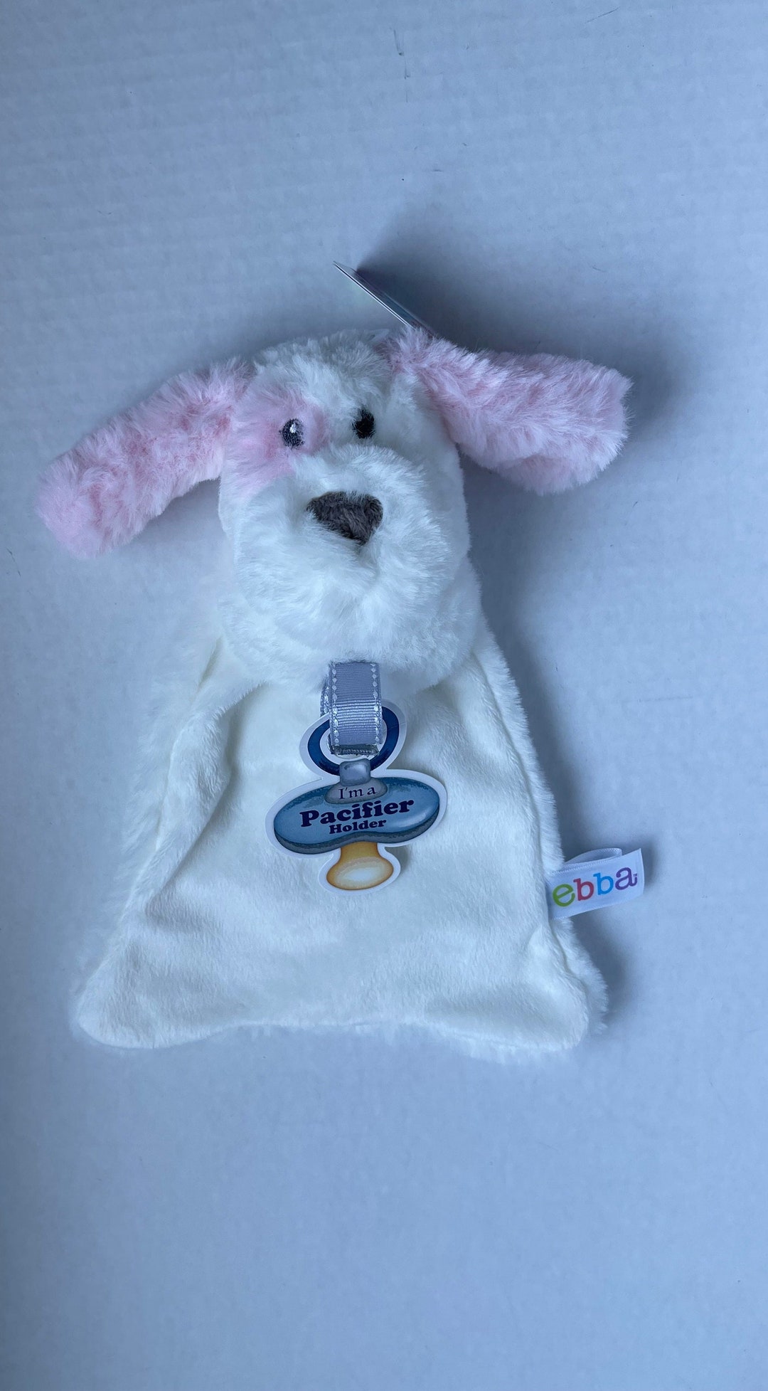 Puppy Personalized Lovey-pacifier Holder/security Blanket/"ebba"/pink ...