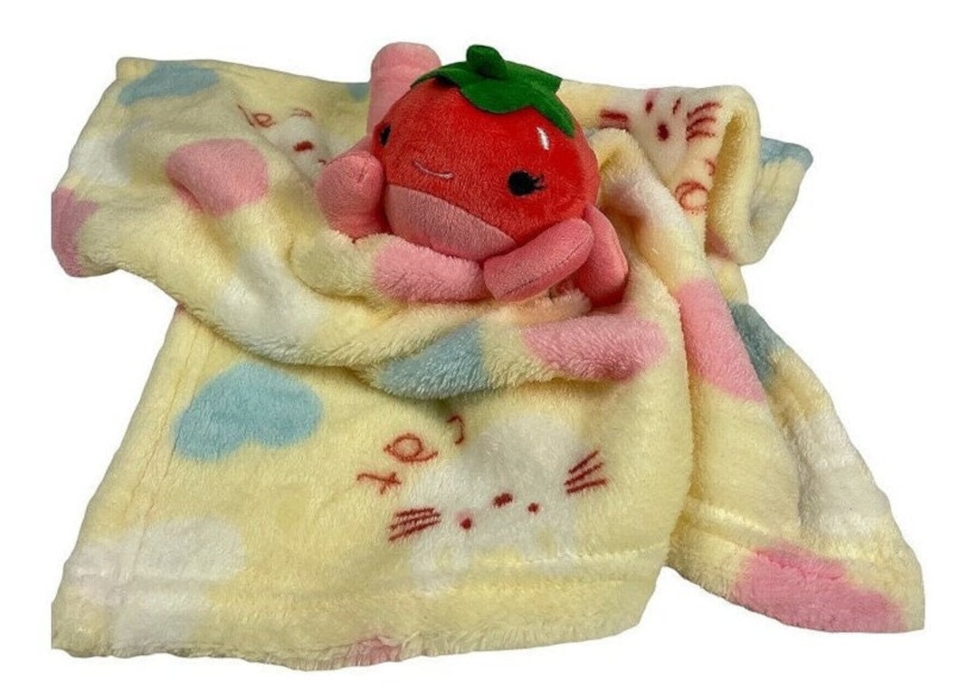 Smiling Strawberry/personalized Soft Plush Large Lovey/"shmily ...