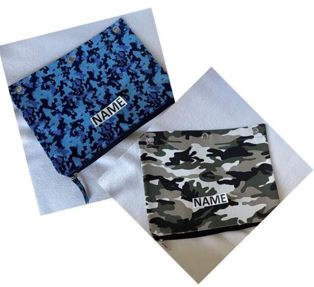Canvas Binder Pouch/personalized/embroidered/back to School Supply/3 ...