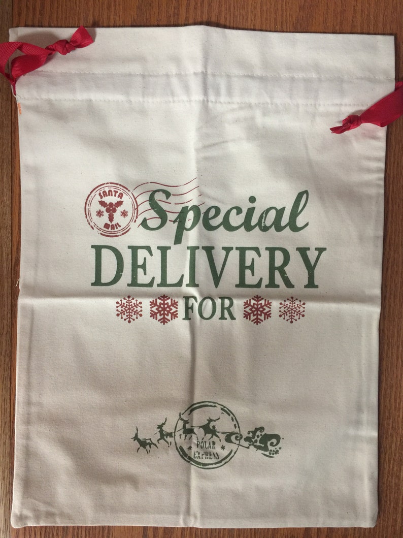 Christmas Santa Sacks/special Delivery/santa Mail/canvas - Etsy