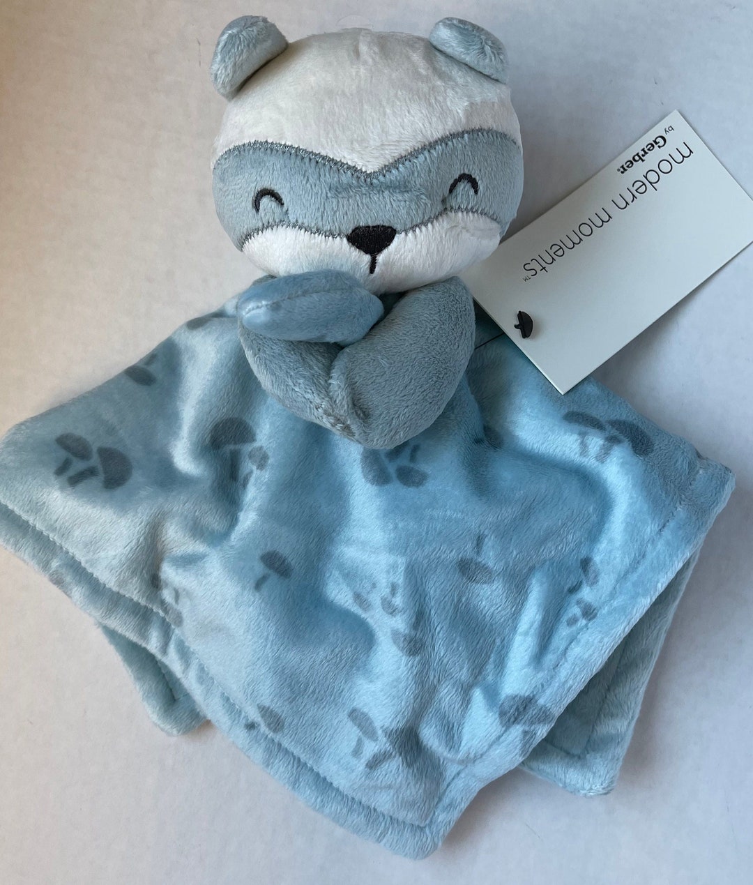 Blue Raccoon Lovey/personalized Plush Boy Raccoon Lovey, "gerber ...