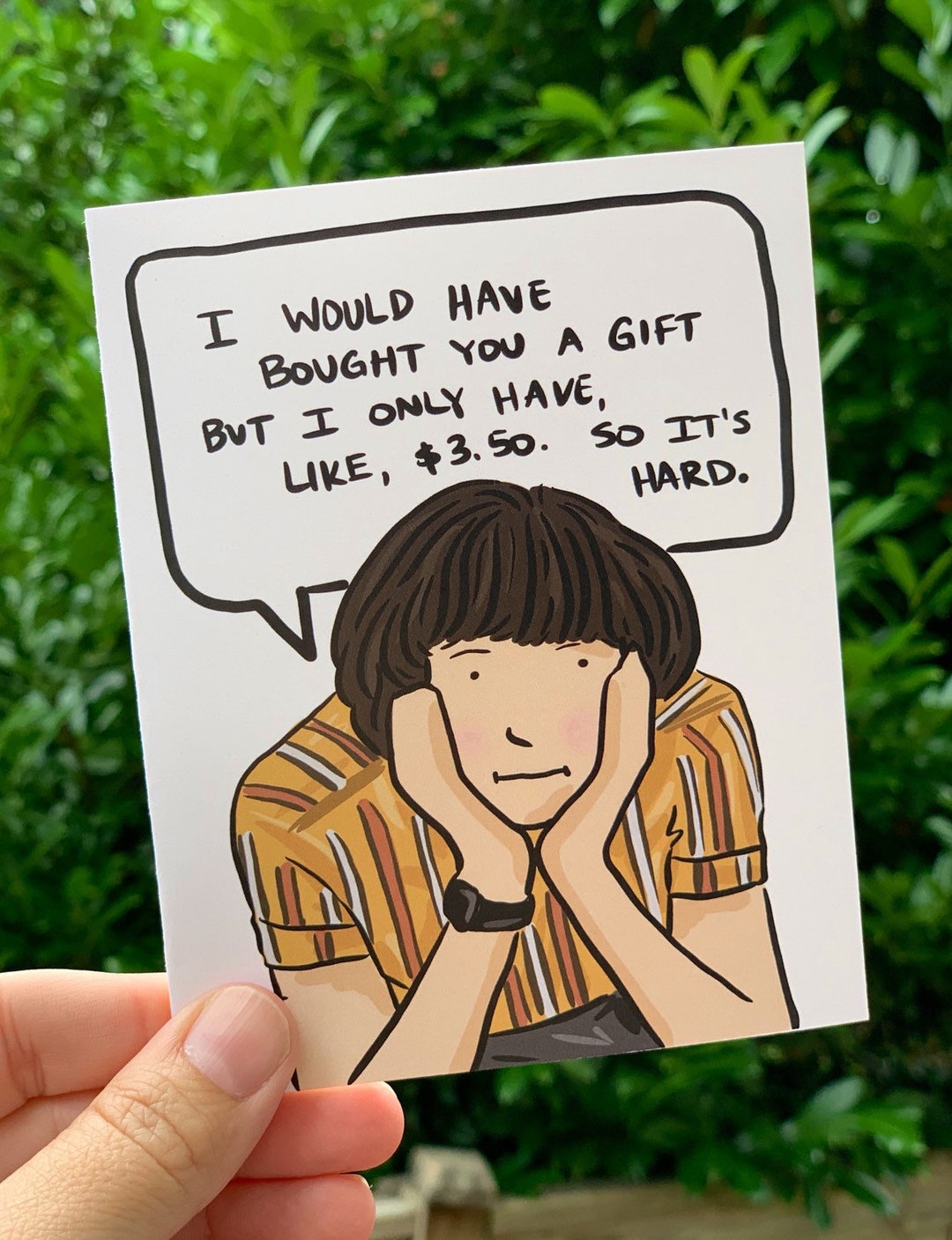 Stranger Things Birthday Card Mike Has No Money - Etsy
