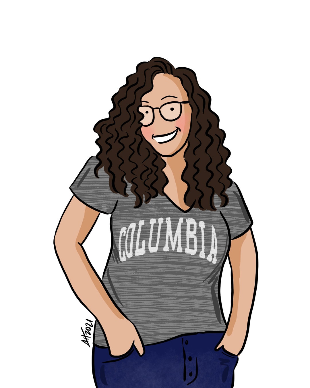 Custom Grad Portrait | High School Grad | College Announcement Portrait ...