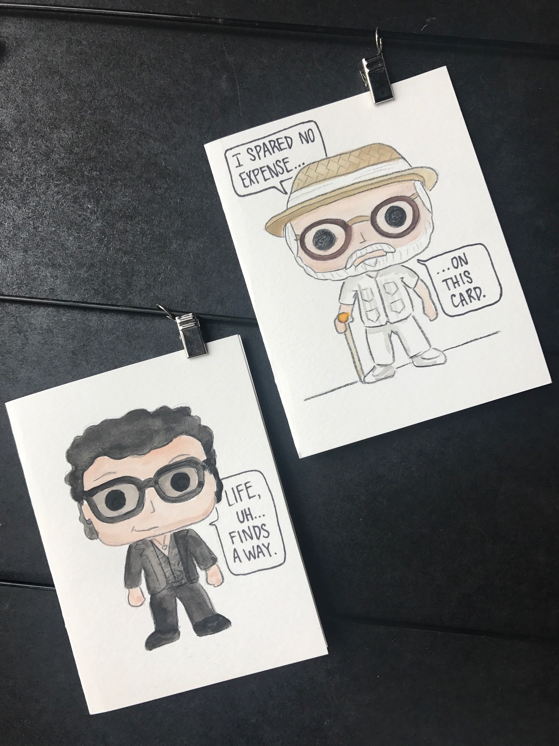 Jurassic Park Ian Malcom Card - Life Finds a Way - Etsy