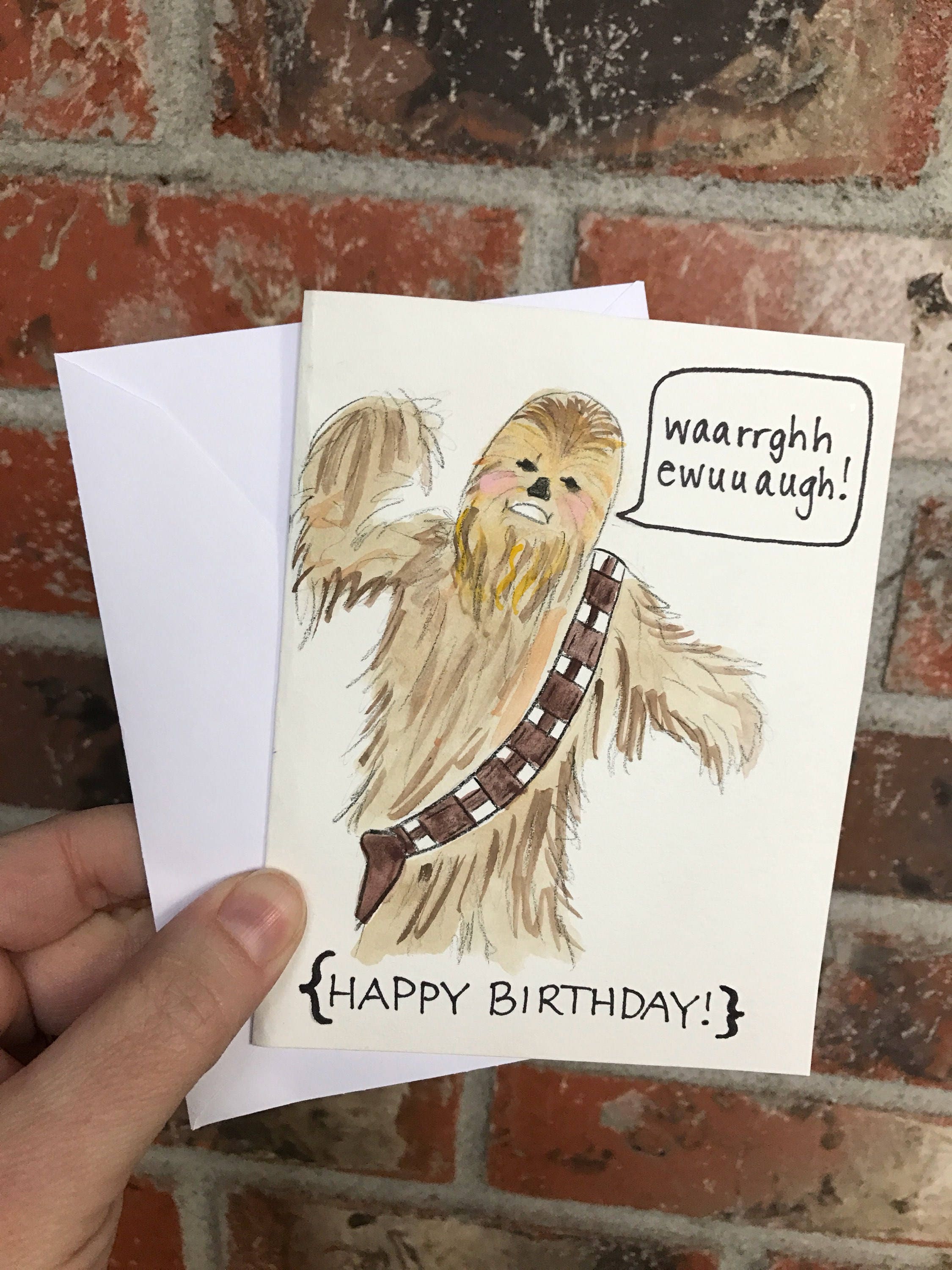 Star Wars Birthday Card Chewbacca | Etsy
