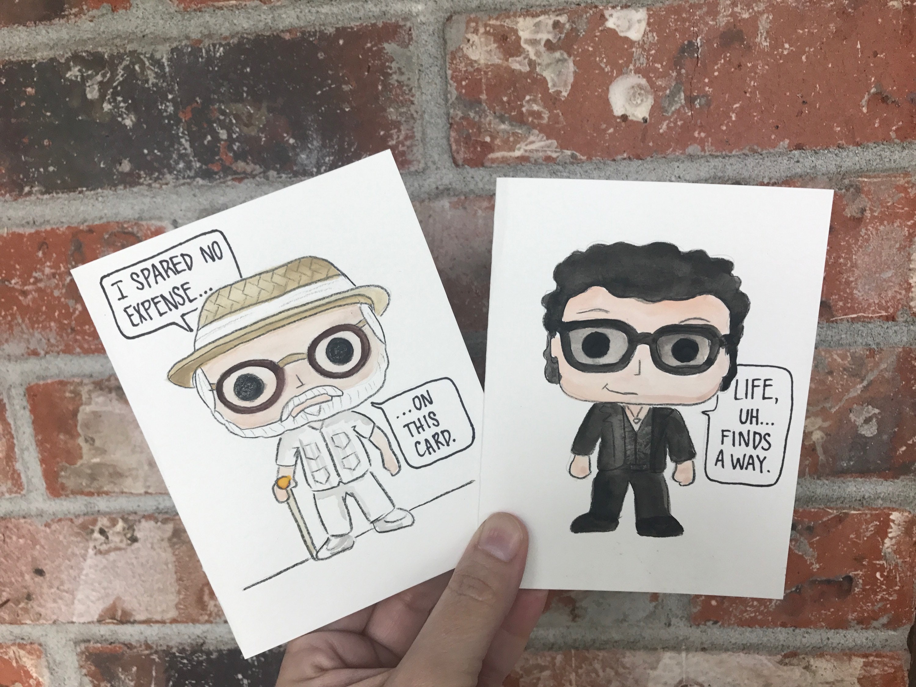 Jurassic Park Ian Malcom Card - Life Finds a Way - Etsy