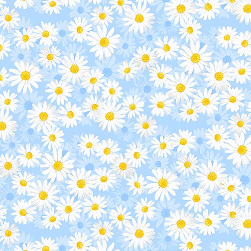 Benartex-sweet Daisy Blue-12461 50-CT1132584-100% Quality - Etsy