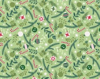 Maywood Studios-kimberbell-quilty Little Christmas-snowflakes-green ...