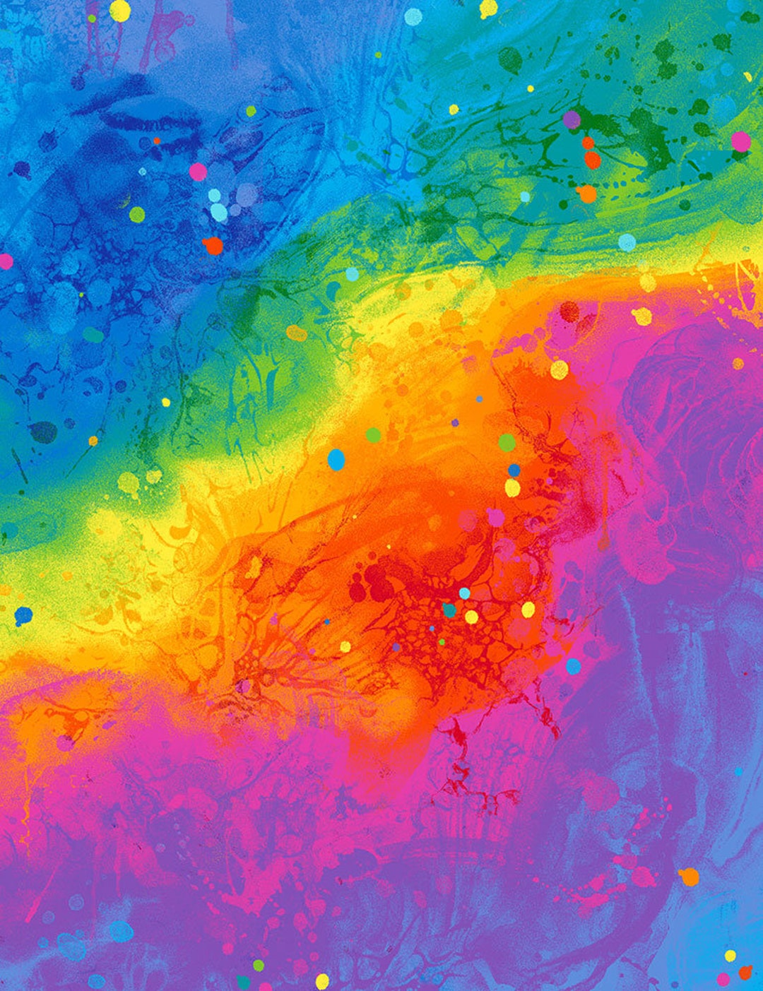 Painted Bright Cats Timeless Treasures-cat-c7488-ct1130212 - Etsy