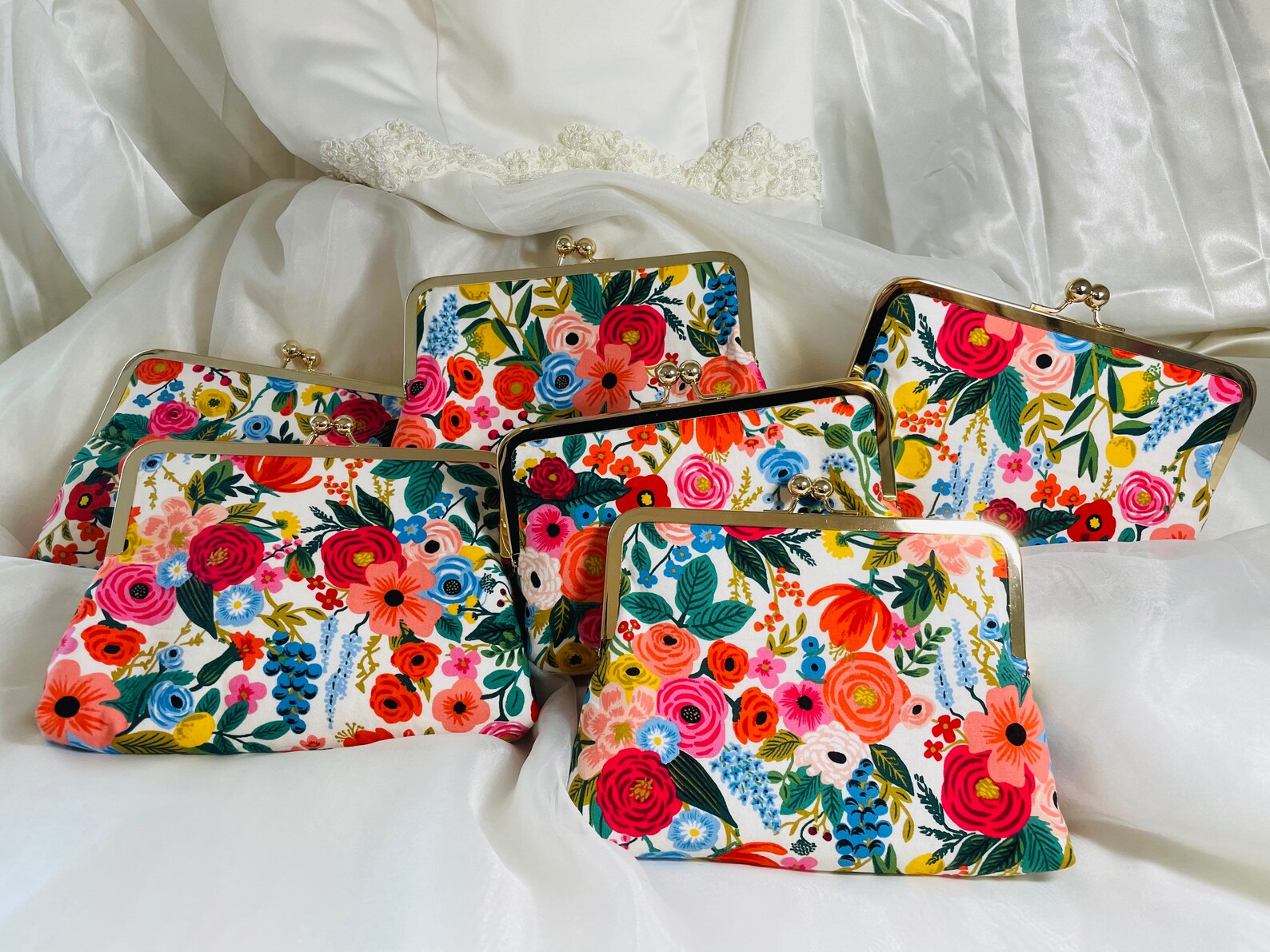 Kiki & Syds Everyday Clutch Purse Garden Party in Cream | Etsy