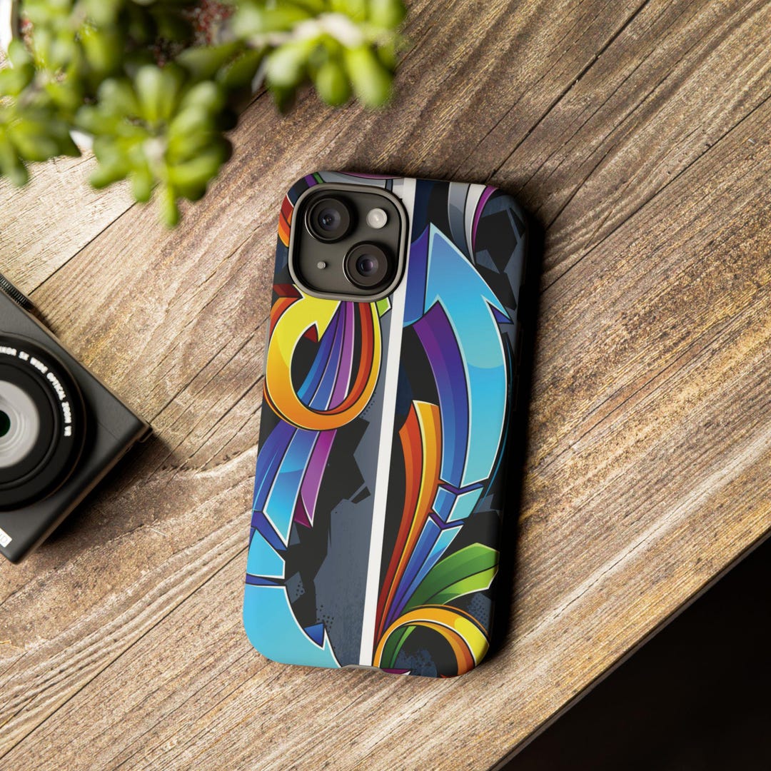 Graphiti Arrows Collage Cover Art Phone Case for iPhone 15 14 13 Pro ...