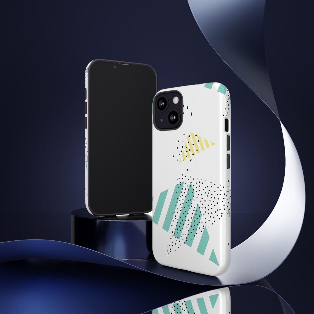 Colourful Geometric Triangles Design iPhone 14 13 12 11 Pro Max Mini Xs ...