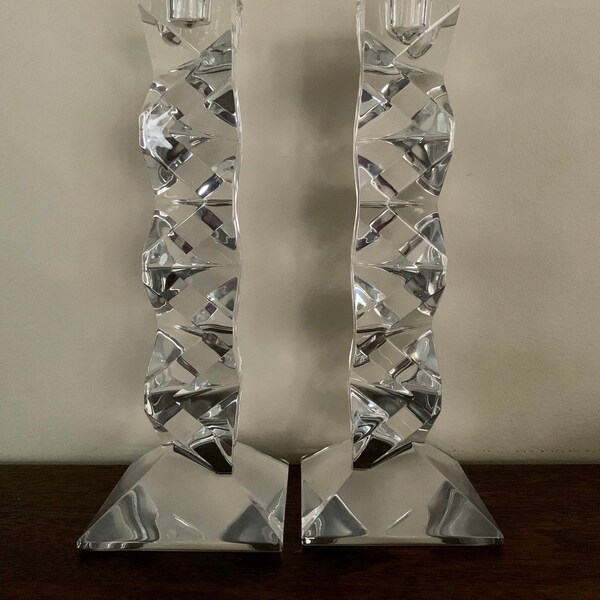Crystal Candlesticks - Etsy