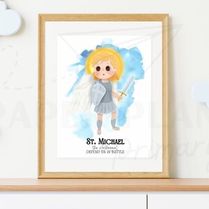 St. Michael Print Kids / Saint Michael Printable / Catholic Art / Saint ...