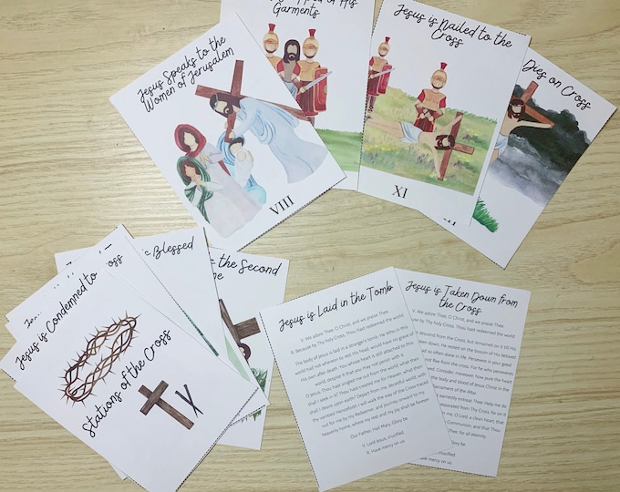 Stations of the Cross Cards Printable | Catholic Lent | Catholic Kids ...