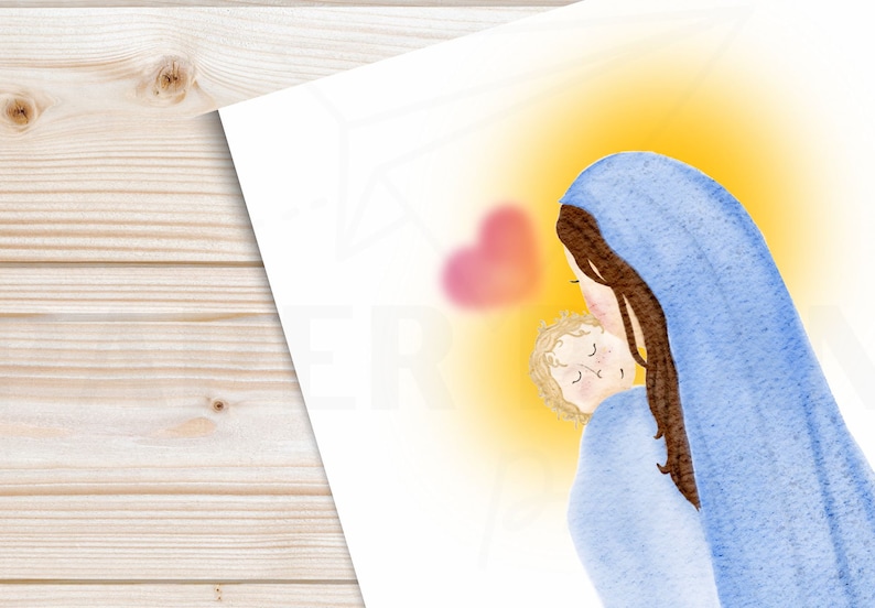 Catholic Mothers Day Mary Card Printable / Mary Printable / Catholic ...