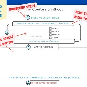 Sheet Confession Catholic Kids / Printable Kids Reconciliation / Catholic Kids Printable ...