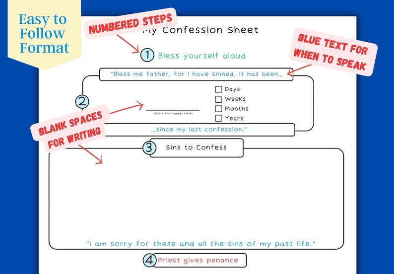 Sheet Confession Catholic Kids / Printable Kids Reconciliation ...